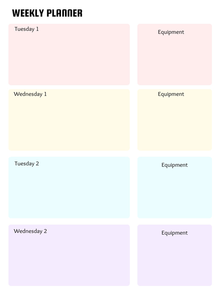 Colorful Gradient Minimalist Weekly Planner | PDF
