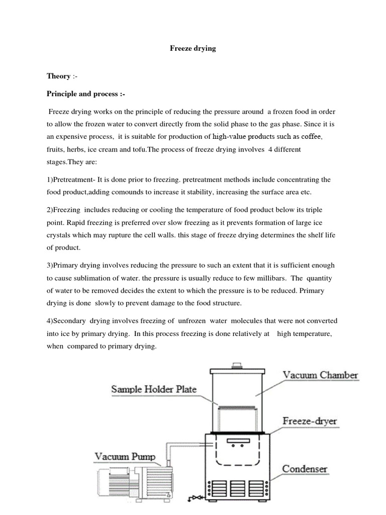 Freeze Drying | PDF | Freezing | Chemistry