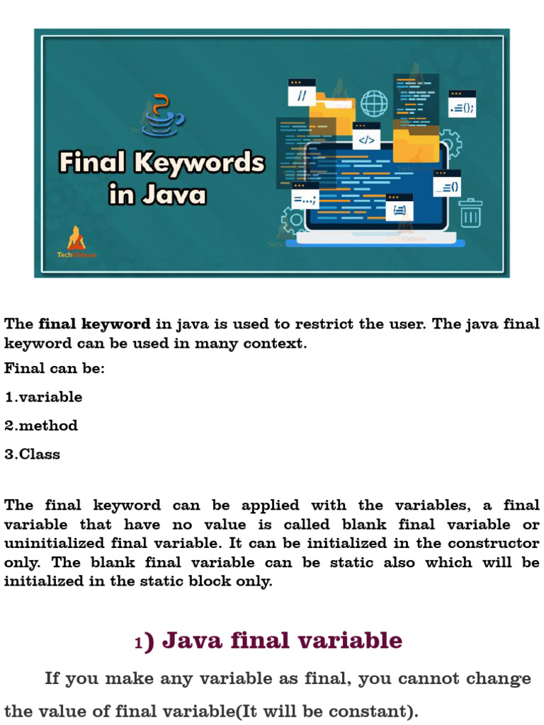 10.final Keyword, Method Overriding, Abstraction | PDF | Inheritance (Object Oriented ...