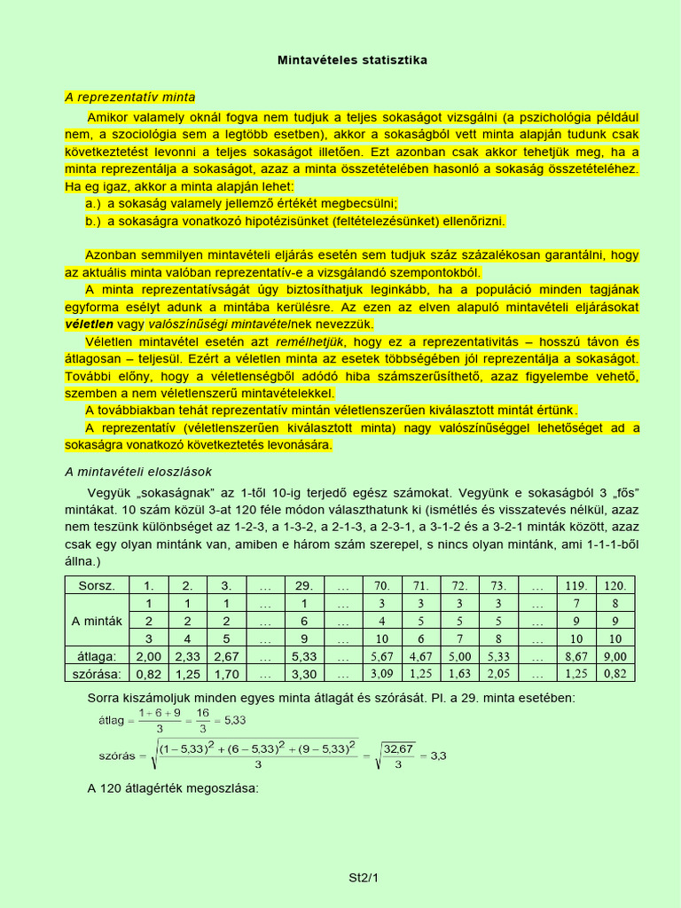 Statisztika | PDF