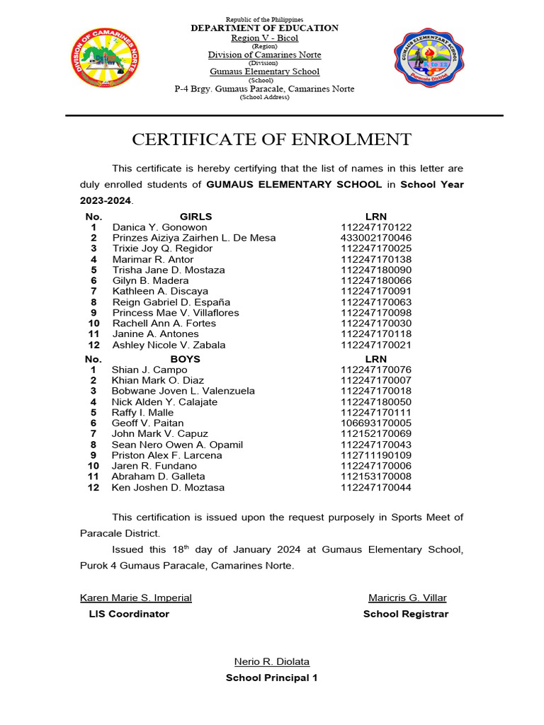 2020 Parents Consent Revised 2.doc - Version - 1 | PDF