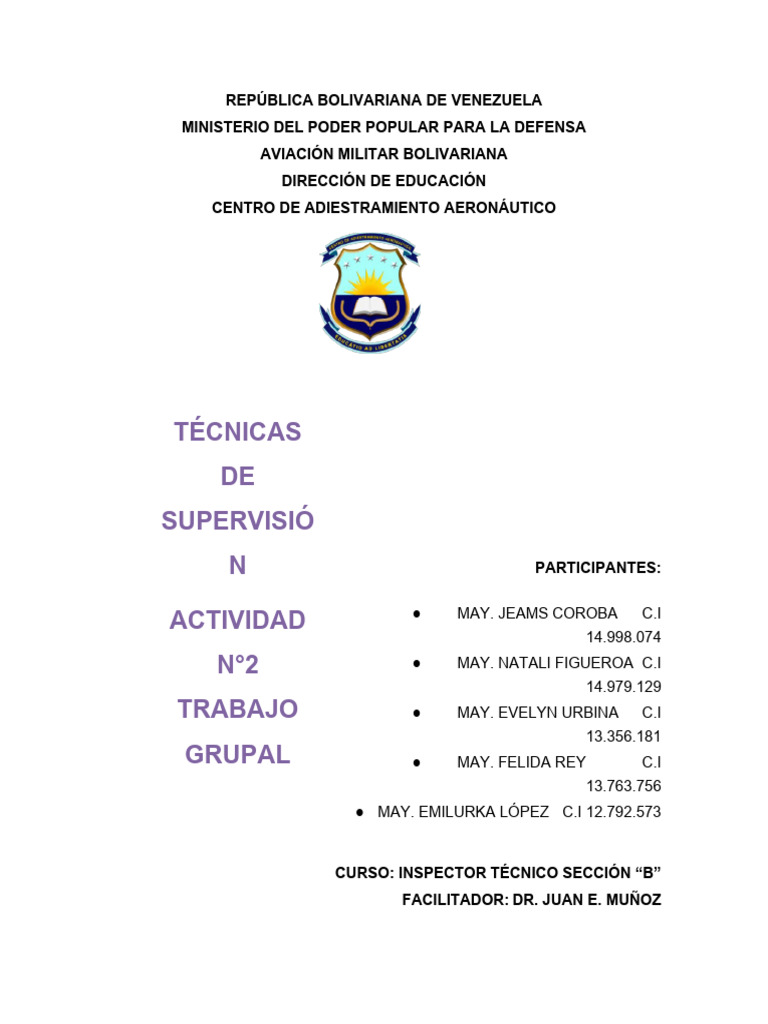 TRABAJO GRUPAL DE TECNICAS DE SUPERVICION | PDF | Liderazgo | Sociedad
