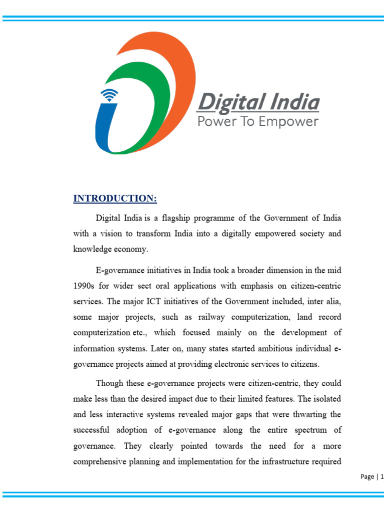 Digital India Project (Orignal) | PDF | Digital Marketing | Educational ...
