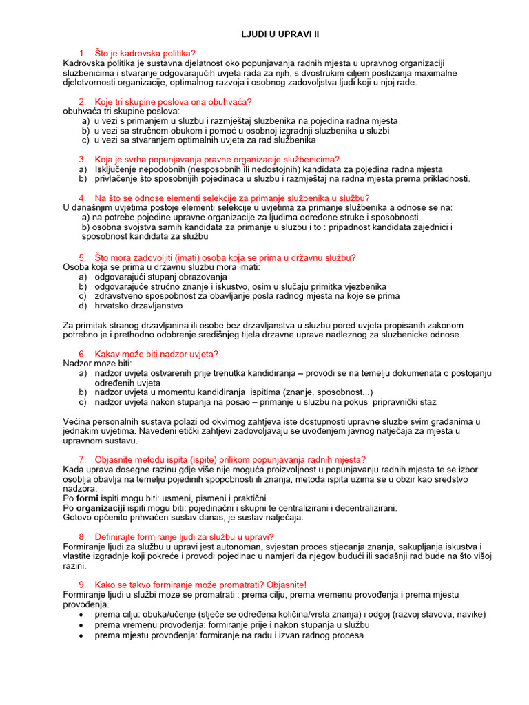 Organizacija I Metode 2. Kol | PDF