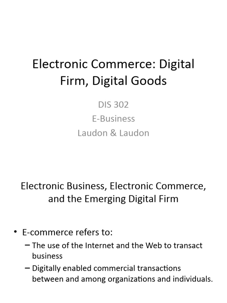 Lecture 4 - E-Commerce 1 | PDF | E Commerce | Electronic Data Interchange