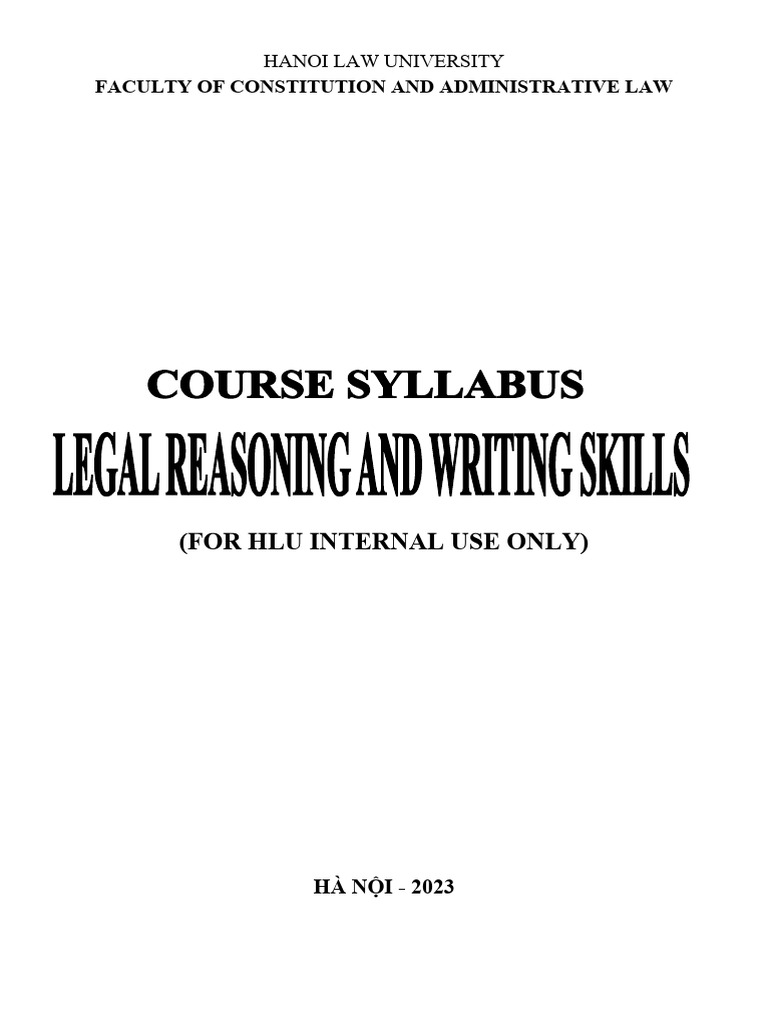 Legal Reasoning and Writing Course | PDF | Judgment (Law) | Fallacy