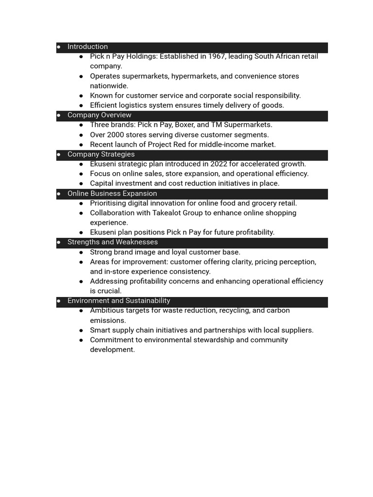 Case Study Findings | PDF | Retail | Supply Chain