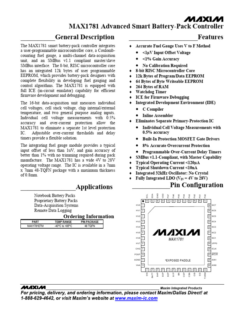 MAX1781 Maxim | PDF