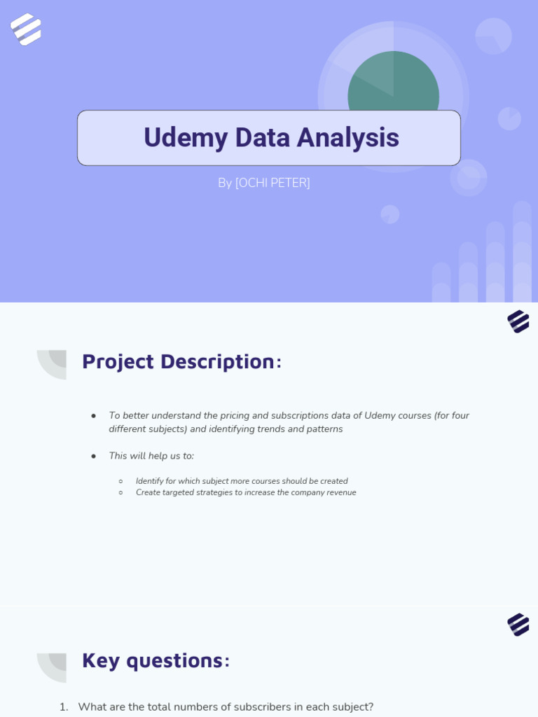 Data Analyst Udemy Report Writing | PDF | Subscription Business Model ...