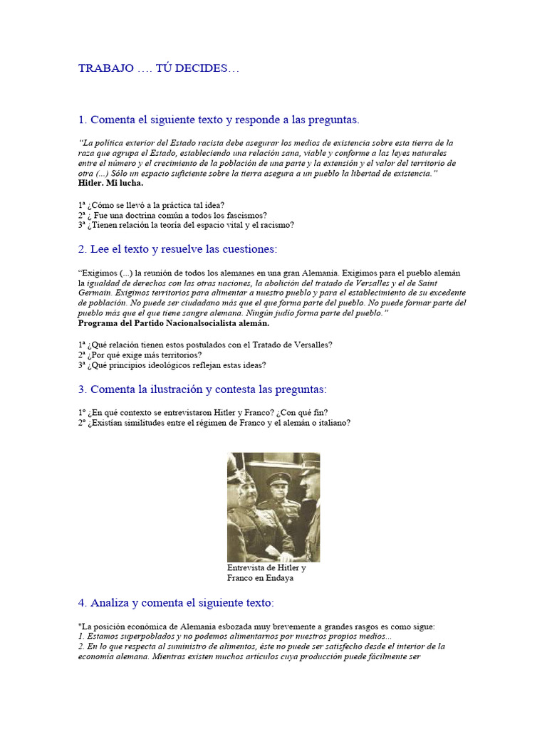 Análisis del Expansionismo Nazi | PDF | Alemania nazi | Adolf Hitler
