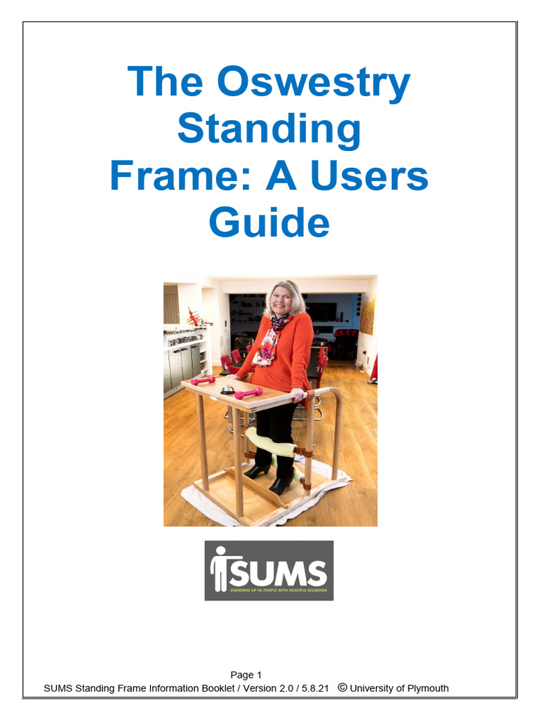 How To Use The Oswestry Standing Frame 2021 | PDF | Foot | Hip