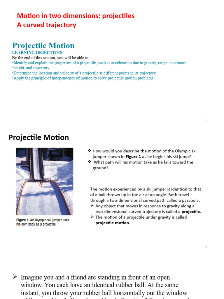 Projectile | PDF | Dynamics (Mechanics) | Physical Quantities