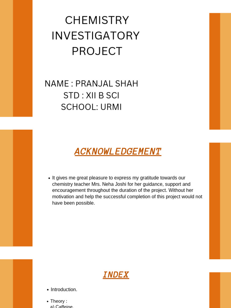 Chem Final Project | PDF | Caffeine | Chemistry