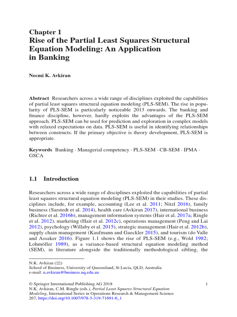 Avkiran 2018 | PDF | Structural Equation Modeling | Linear Regression