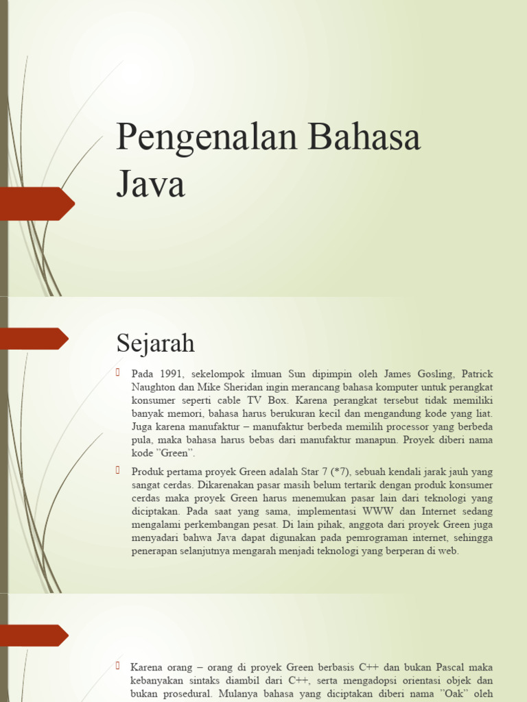 P2 AP 2A Pengenalan Bahasa Java | PDF