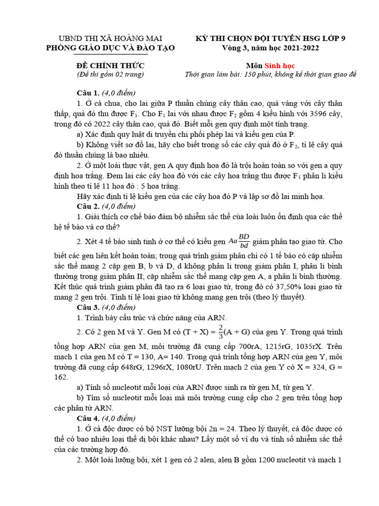 De Thi Chon HSG | PDF