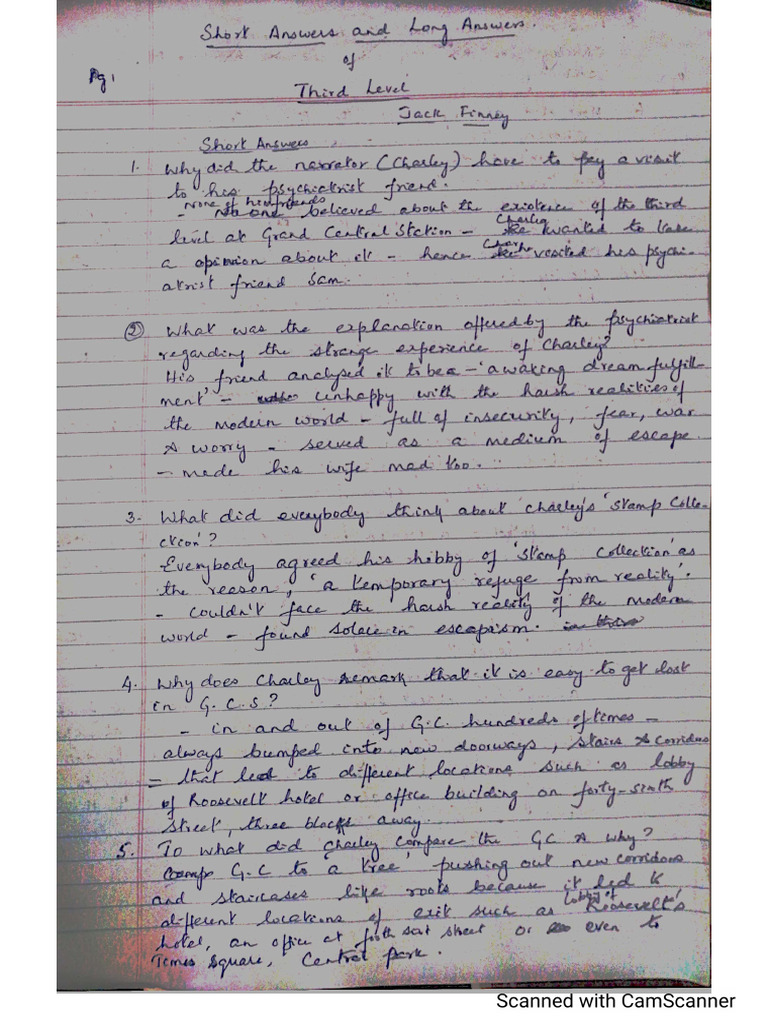 Third Level Question and Answers | PDF