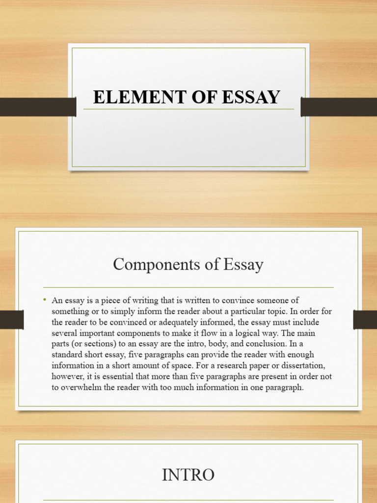 Elements of Essay | PDF | Essays | Cognitive Science