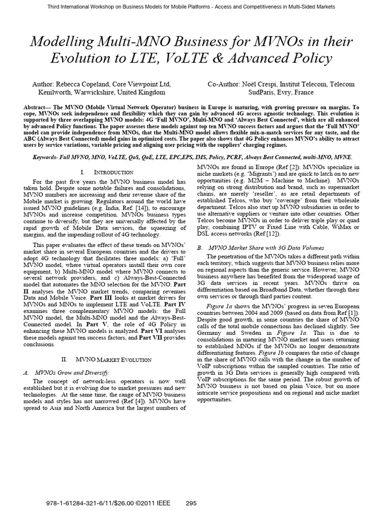 MVNO Models: Full, Multi, and ABC | PDF | 4 G | Digital Technology