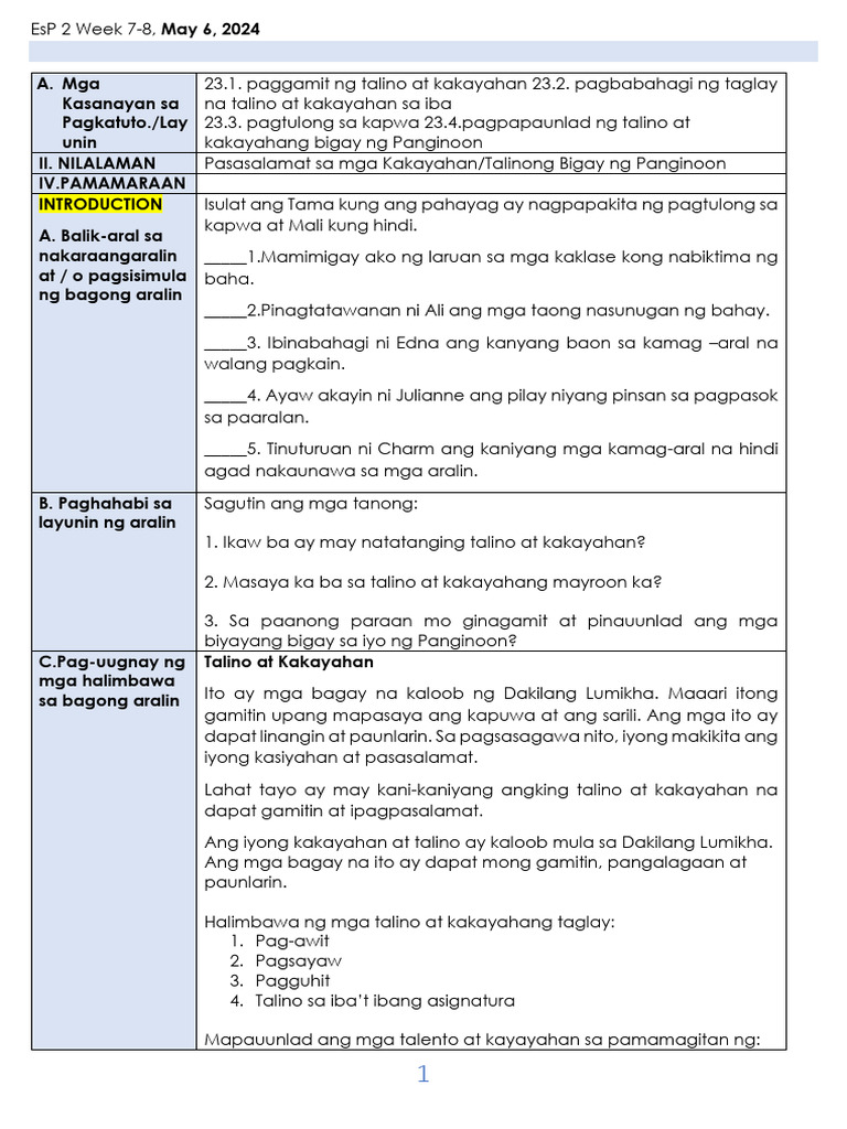WLP-Q4-W7-8 PupilsWork From Home Activities | PDF