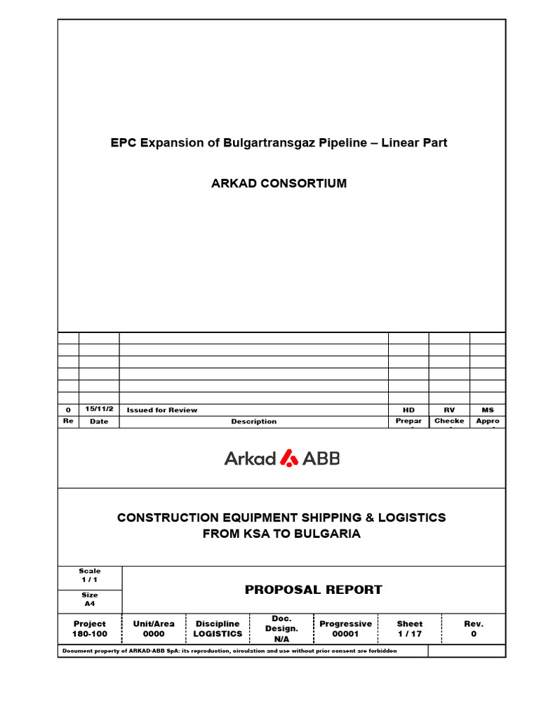 Shipping - Logistics Report - Arkad Equipment - 1 | PDF | Renting ...