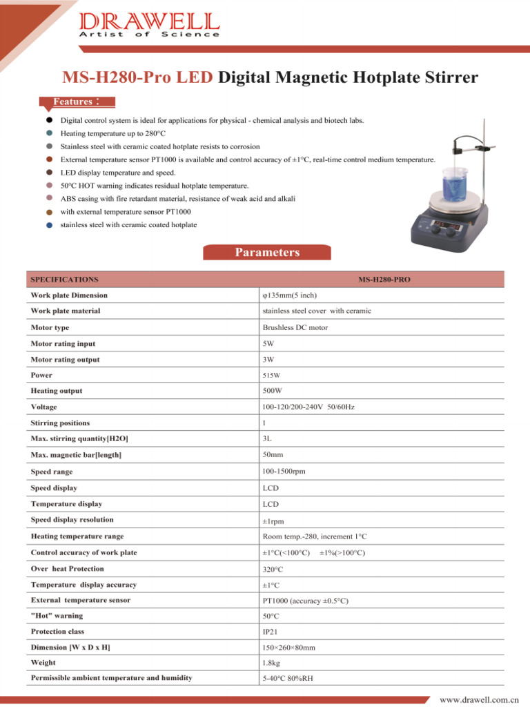 MS H280 Pro Brochure | PDF | Electric Motor | Sensor