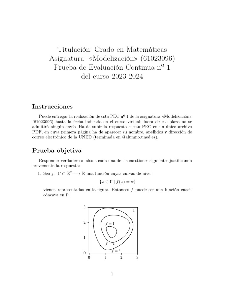 Modeling Pec 1 2023 2024 2 | PDF | Programacion no lineal | Matemáticas Aplicadas