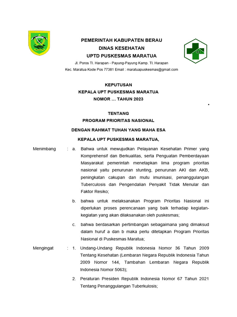 SK Program Prioritas Nasional | PDF