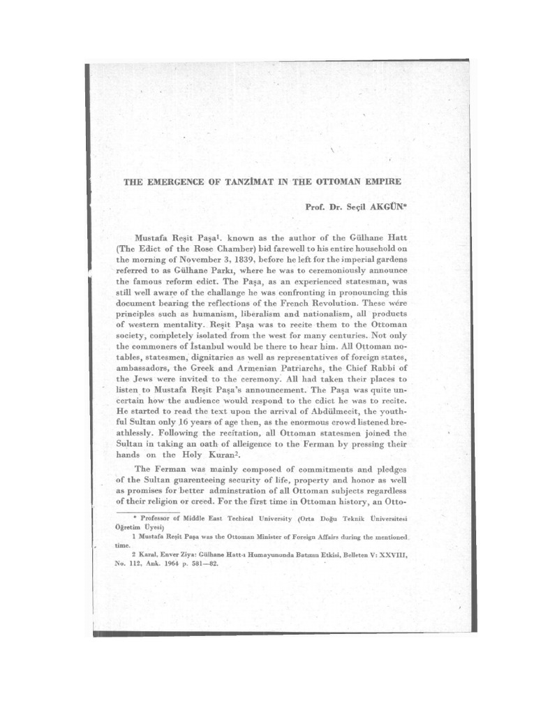Ottoman Tanzimat Reforms | PDF | Ottoman Empire | Politics Of The ...