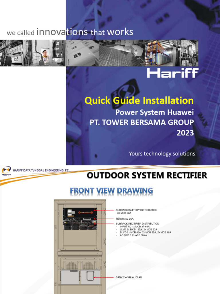 Quick Guide Instalasi System Rectifier Huawei - TBG - 2023 | PDF ...