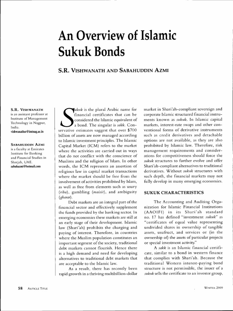Mudarabah Sukuk: Islamic Finance Insights | PDF | Islamic Banking And ...