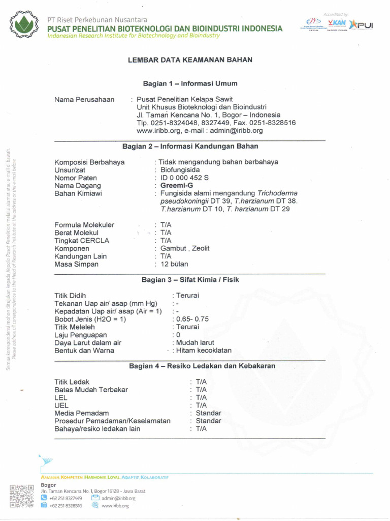 MSDS Greemi - G | PDF