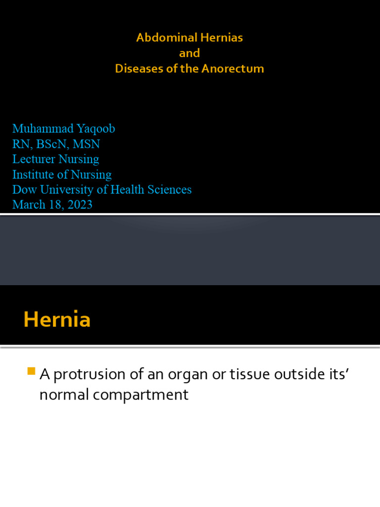 Unit 1-5 Abdominal Hernias and Diseases of The Anorectum | Download Free PDF | Hemorrhoid ...