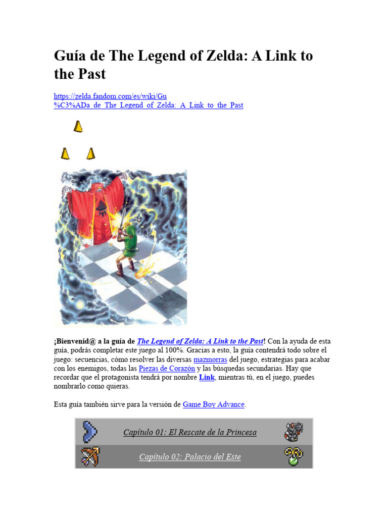 Guía de The Legend of Zelda, A Link to the Past | PDF | La leyenda de Zelda