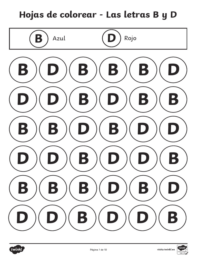 Es Sl 2548315 Hojas de Colorear Letras Confusas Ver 1 | PDF ...