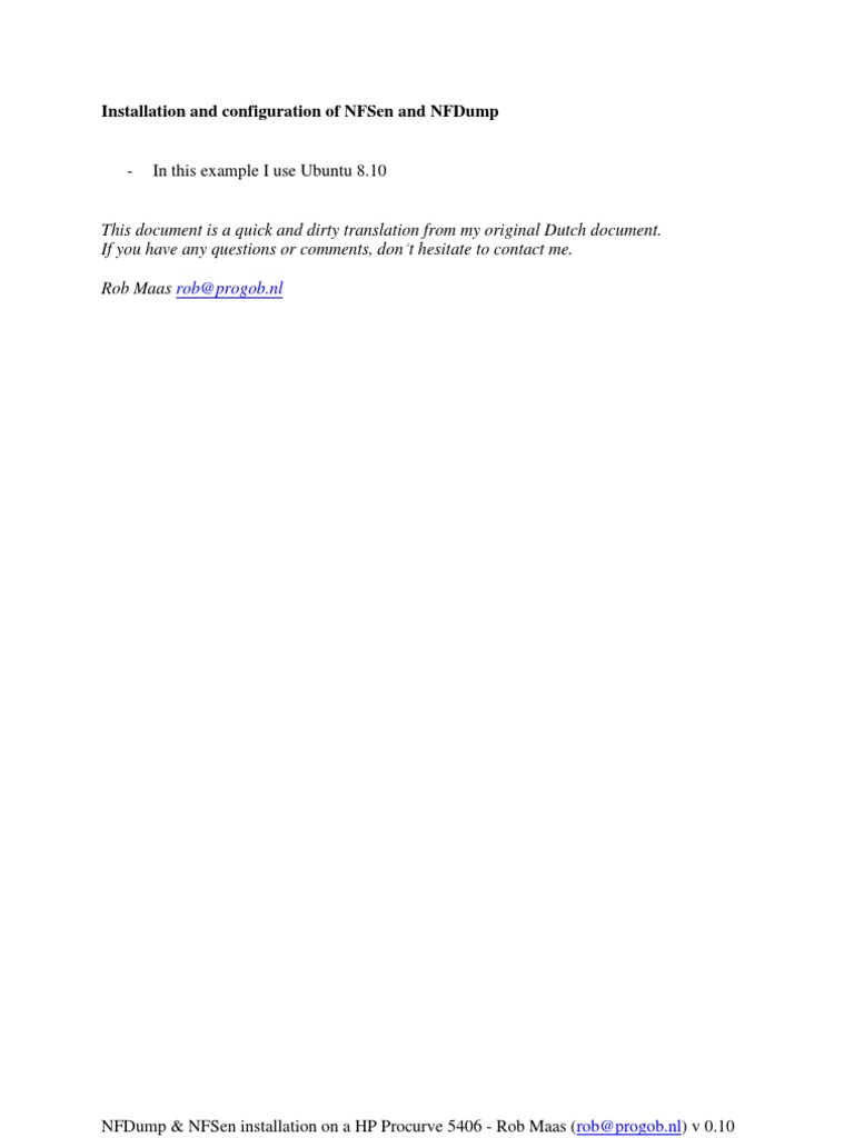 NFSEN - Installation and Configuration | PDF | Advanced Packaging Tool ...