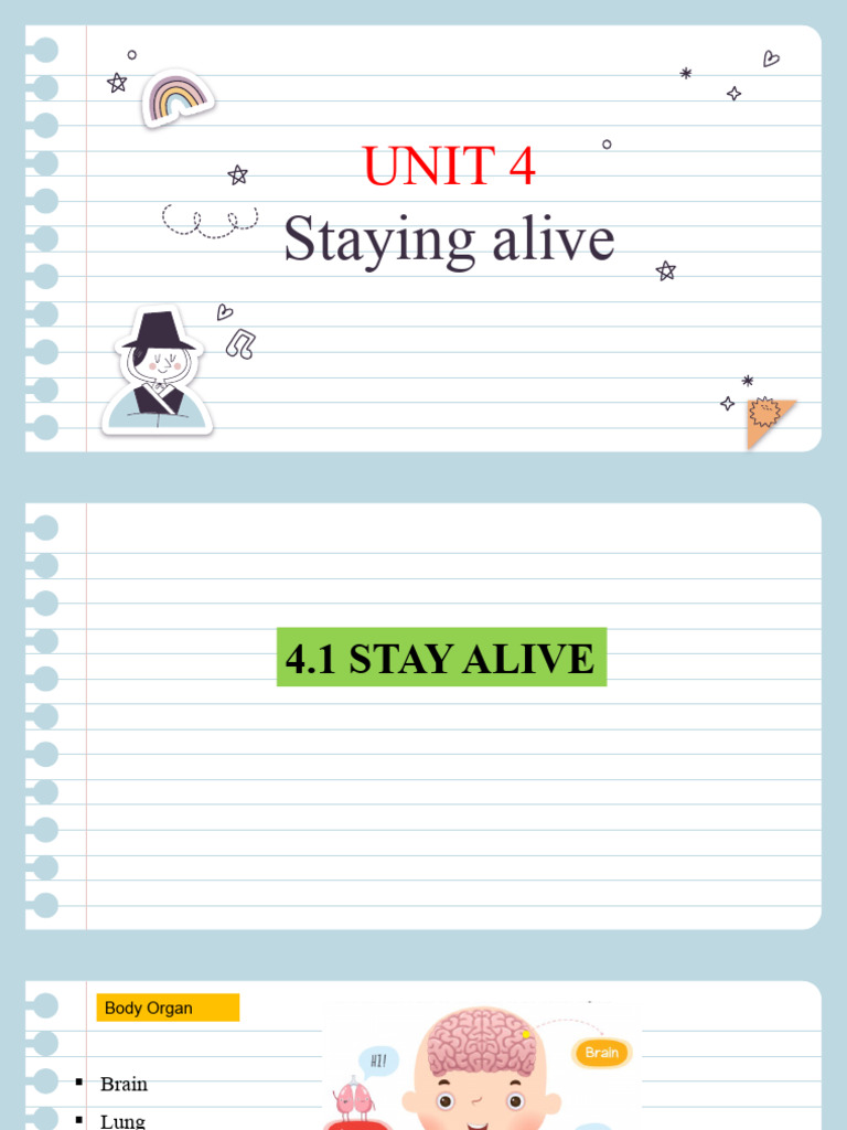 Unit 4- Staying Alive | PDF