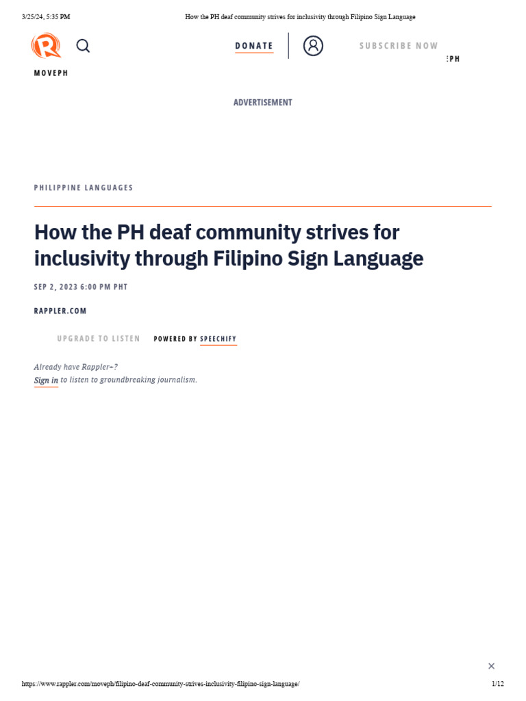Inclusivity in Filipino Sign Language | PDF | American Sign Language ...