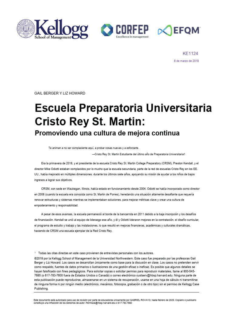 Caso Cristo Rey St. Martin College Preparatory Español - 2 - Ok (1 ...