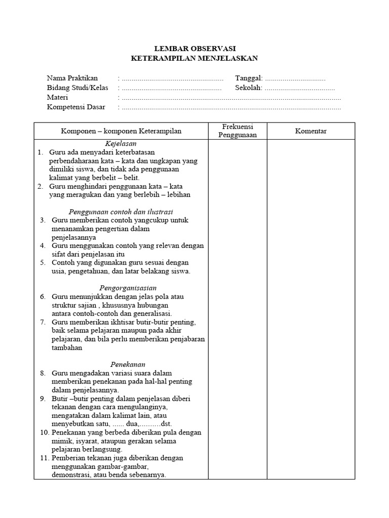 Keterampilan Menjelaskan Lampiran | PDF