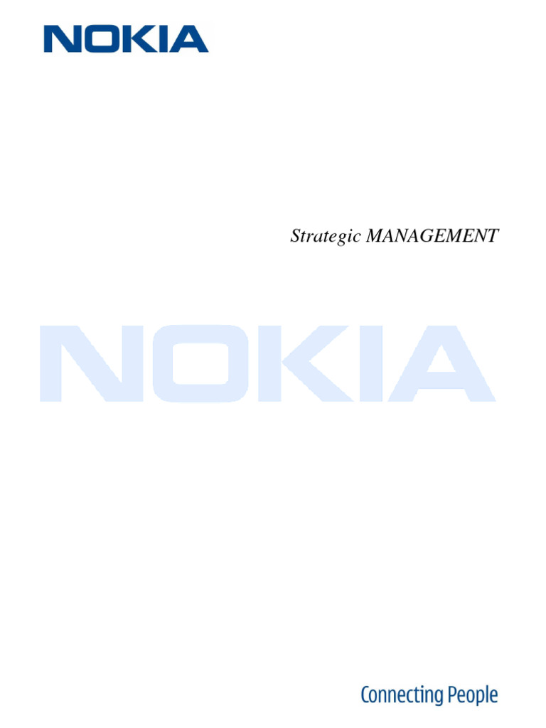 Nokia Strategic Management Plan | PDF | Nokia | Organizational Culture