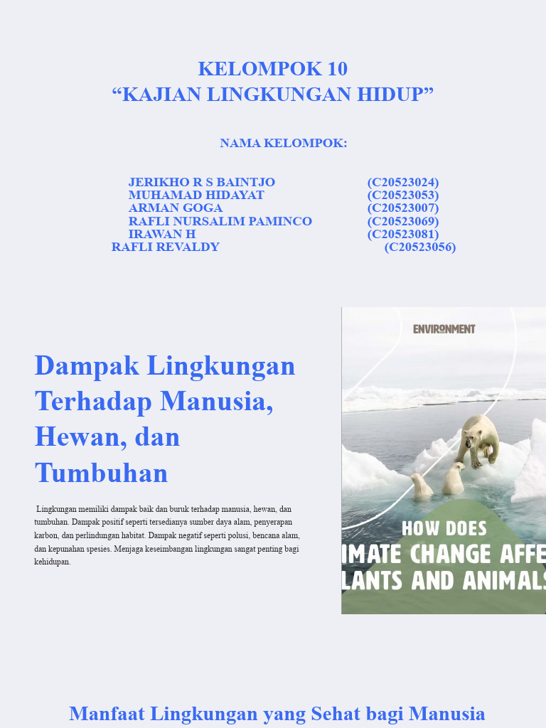 Kelompok 10 "Kajian Lingkungan Hidup" | PDF | Kesehatan Holistik | Sains & Matematika