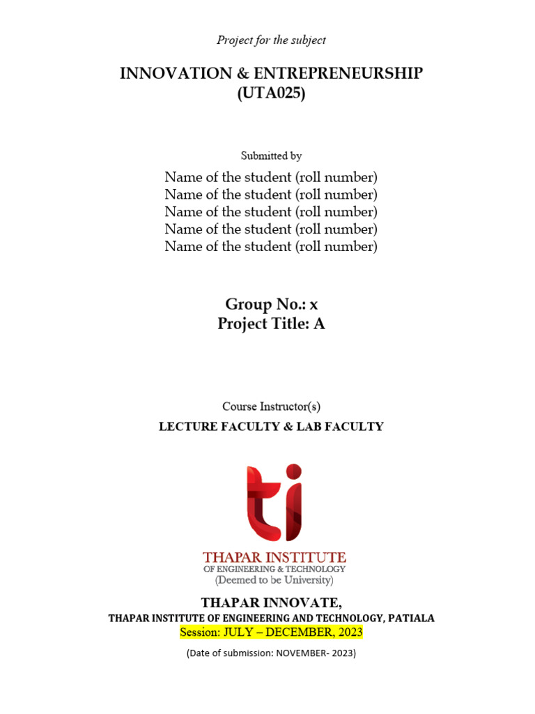 UTA025 Project Tempelate | PDF | Economies | Business Economics