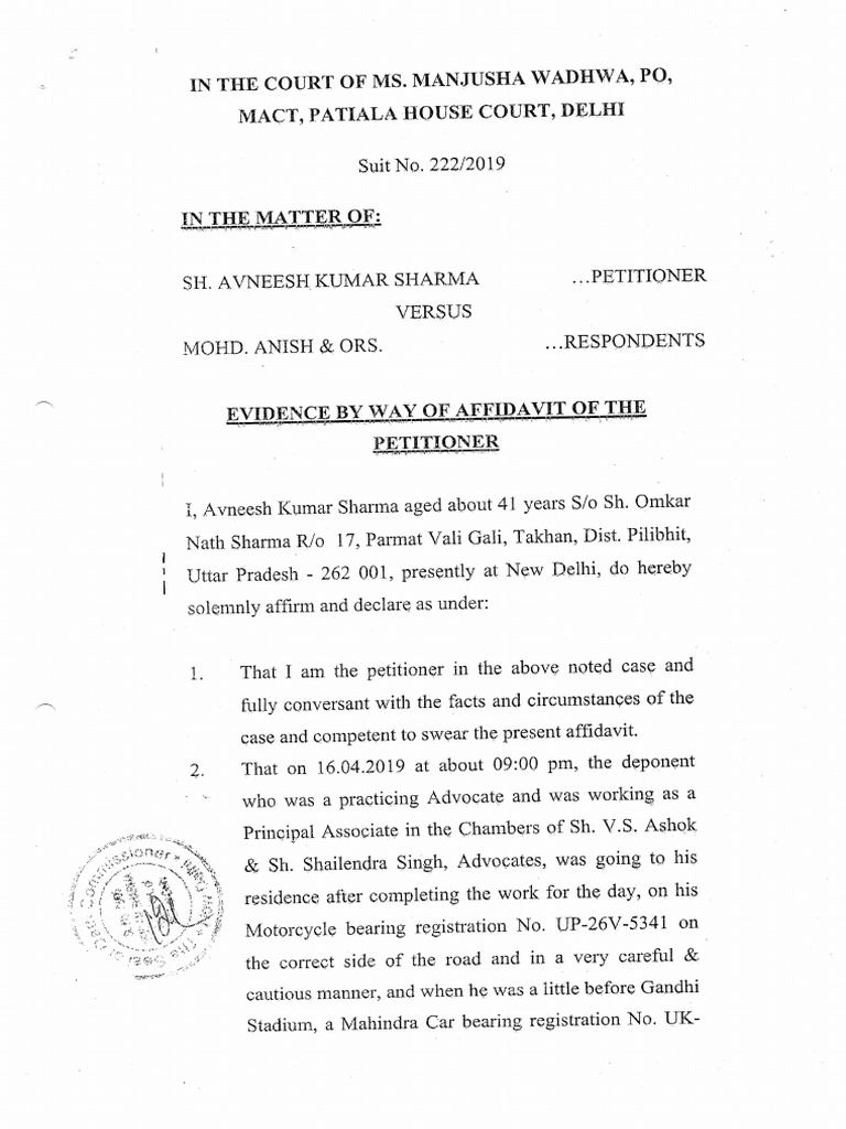 Evidence - Avneesh Kumar Sharma | PDF