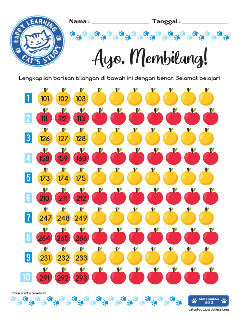 LK Mat SD 2 01-Membilang | PDF