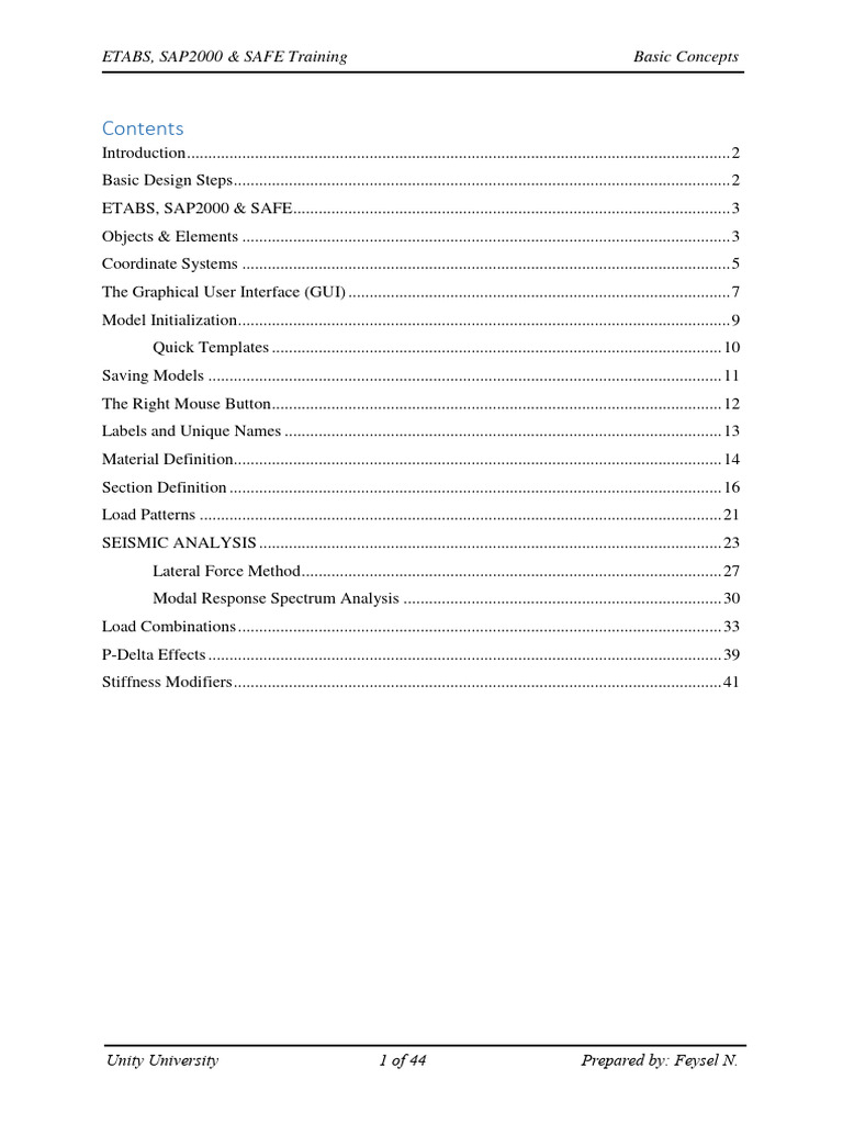 Basic Concepts-ETABS | PDF | Finite Element Method | Cartesian ...