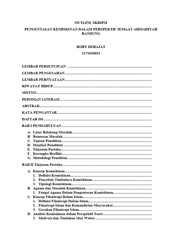 Outline Skripsi-1 | PDF
