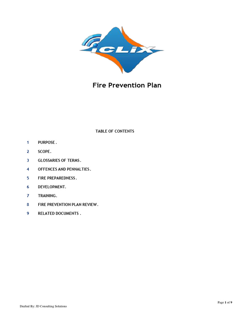 ICLIX - R00 Fire Prevention - V1 | PDF | Firefighting | Fires