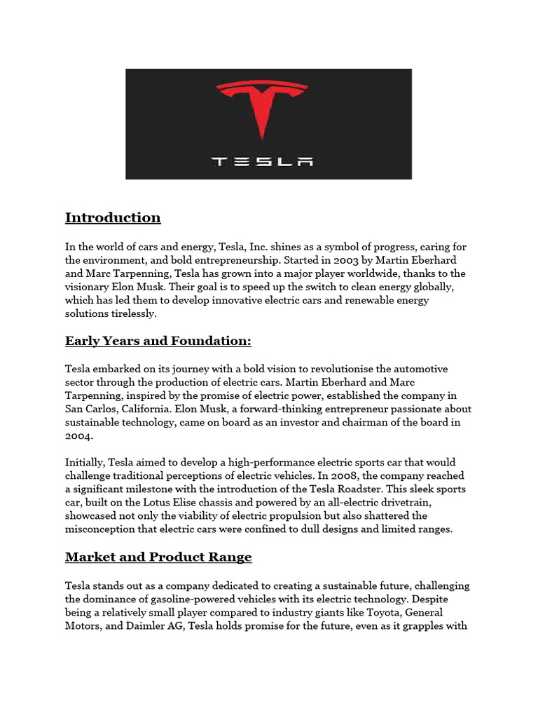 Tesla Case Study | PDF | Supply Chain | Electric Car