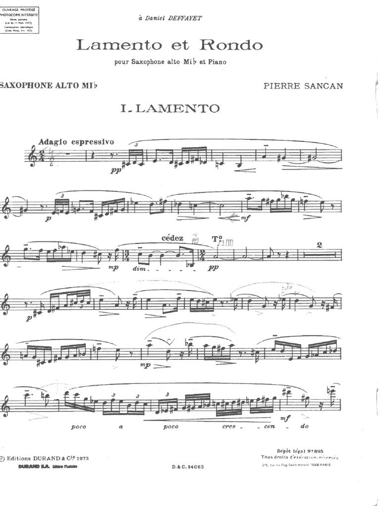 Sancan Lamento Et Rondo | PDF
